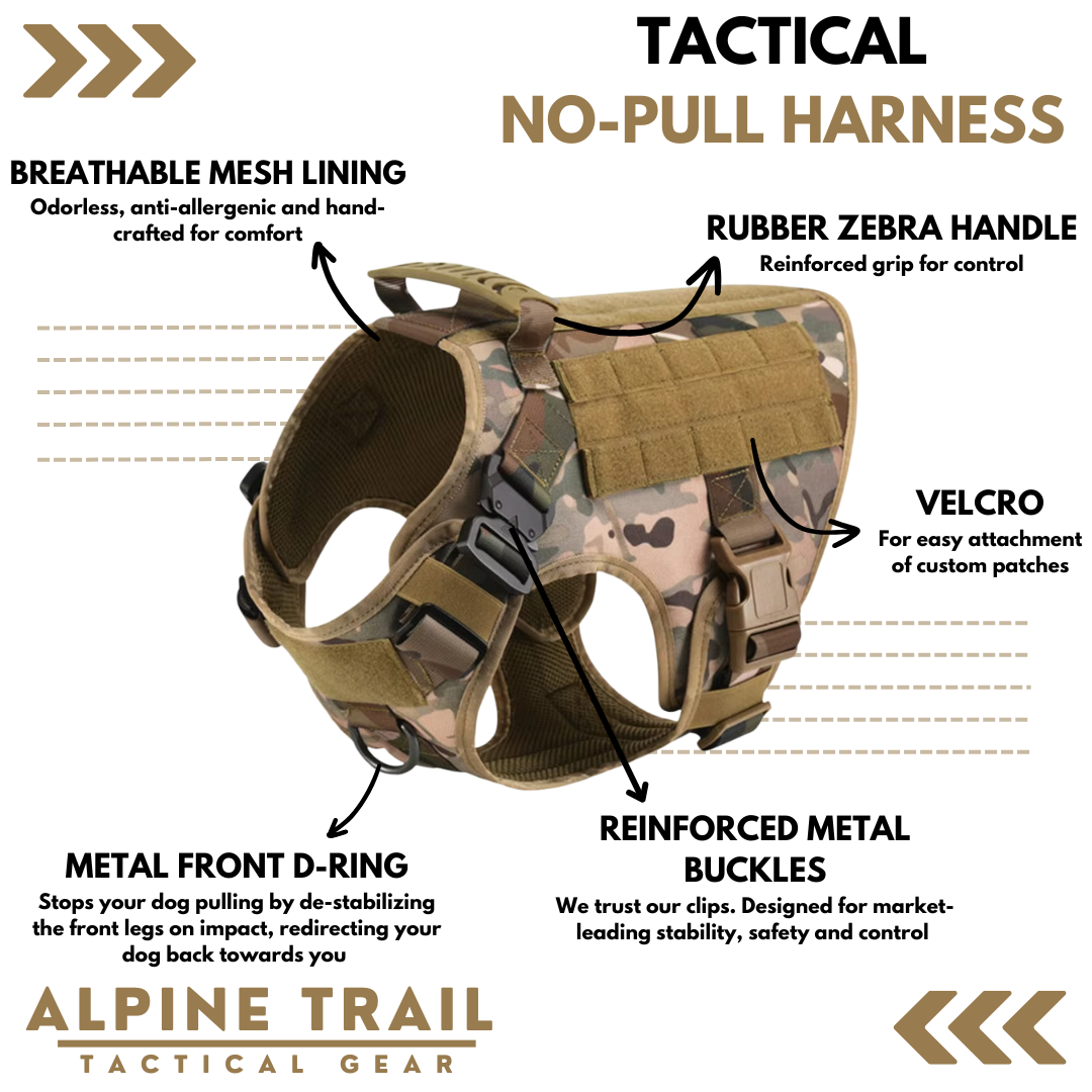 STRIKER™ Military-Grade Tactical No-Pull Harness V4 – Alpine Trail